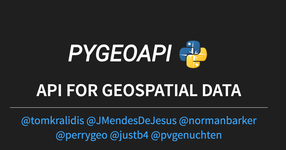 Pygeoapi An Ogc Api To Geospatial Data